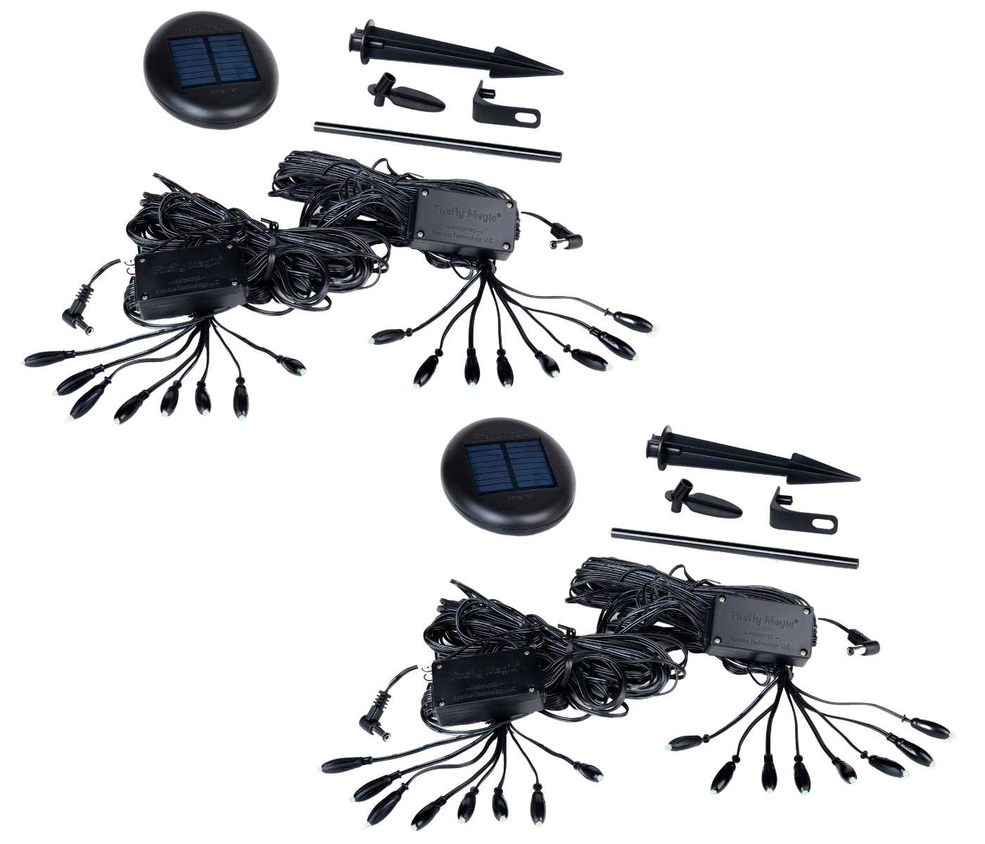 Solar Powered Fireflies – 16 LED’s - Bundled (2 Sets) – Firefly Magic